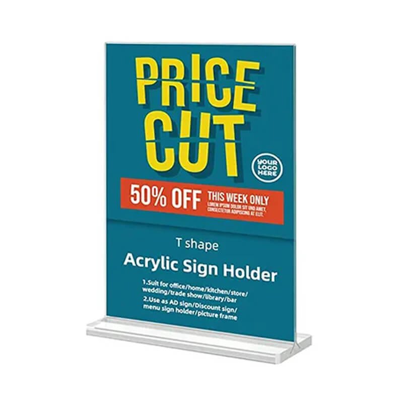 Custom Acrylic Sign Holder | Acrylic Card Holder -Wewin